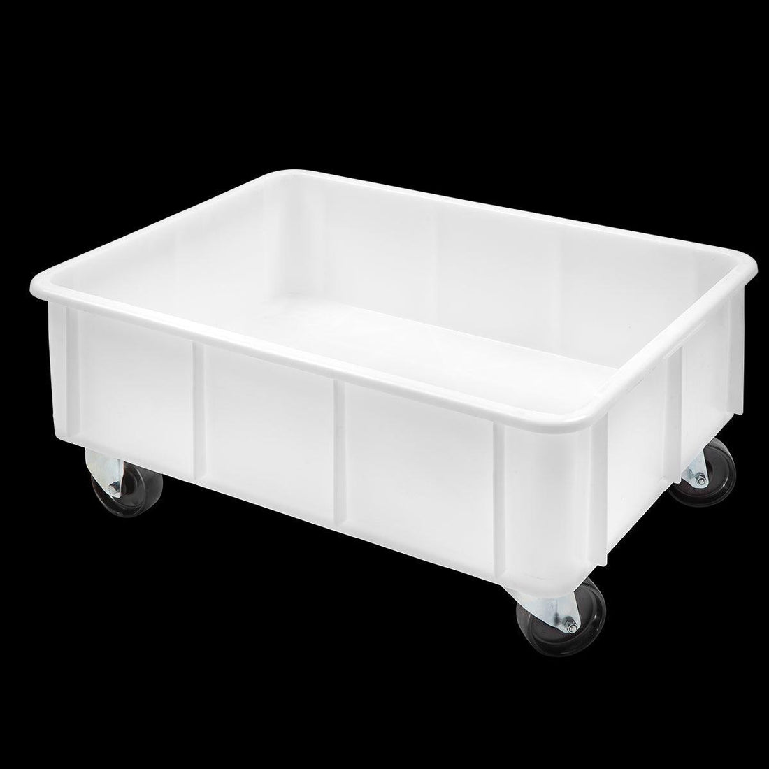 Bac renforcé grand volume empilable 80 L - 2 roues fixes + 2 pivotantes ...